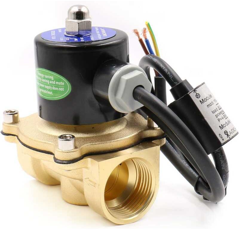 brass electric Baomain solenoid valve 1 "DC 12V water air fuel NC valve energy-saving 2W-250-25 ...