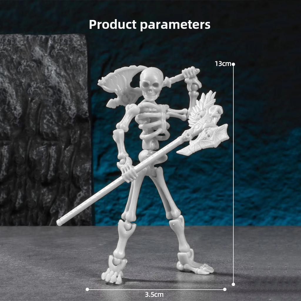 3D Printed 13 Action Figure Knight VS Skeleton Joint Man Dummy Multi ...