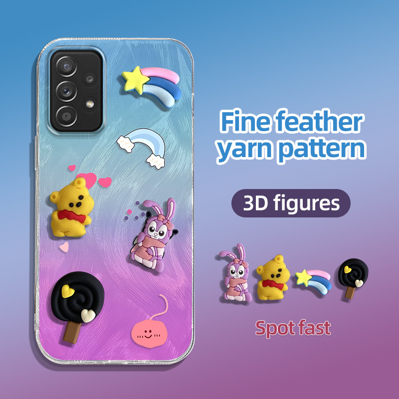 Diy Case For Samsung A23 A52 A53 A13 A05S A06 A05 A51 A31 A12 4G 5G Case Csing Gradient 3D ...