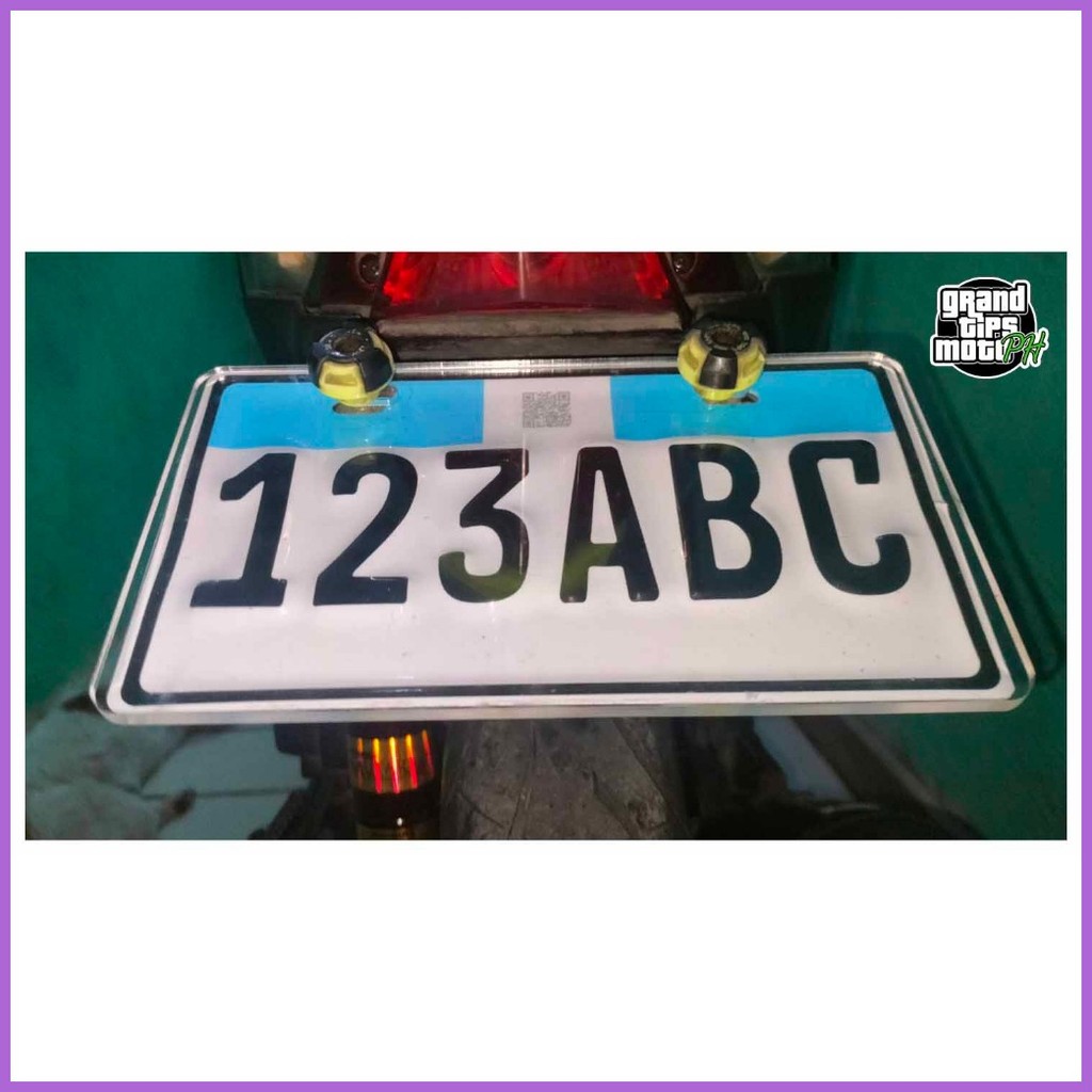 Motorcycle Plate Number Cover - New LTO Standard Size - makapal - iwas ...
