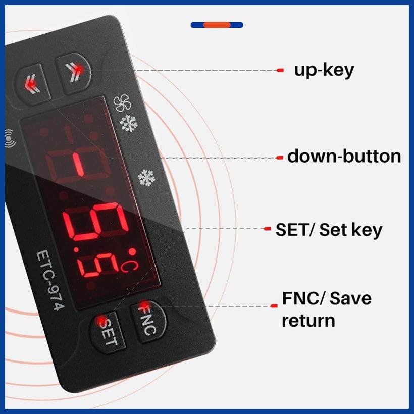 ETC-974 Mini Temperature Controller Refrigerator Thermostat Regulator Thermoregulator ...
