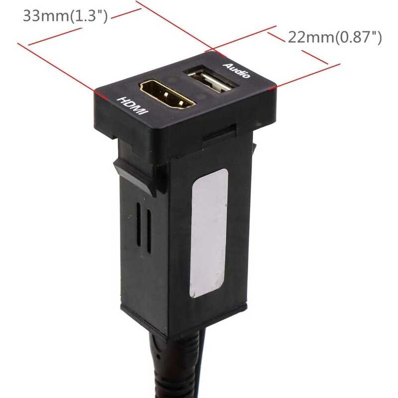 Socket HDMI Mount Cable +USB Input Audio Relay Use for Toyota | Shopee ...