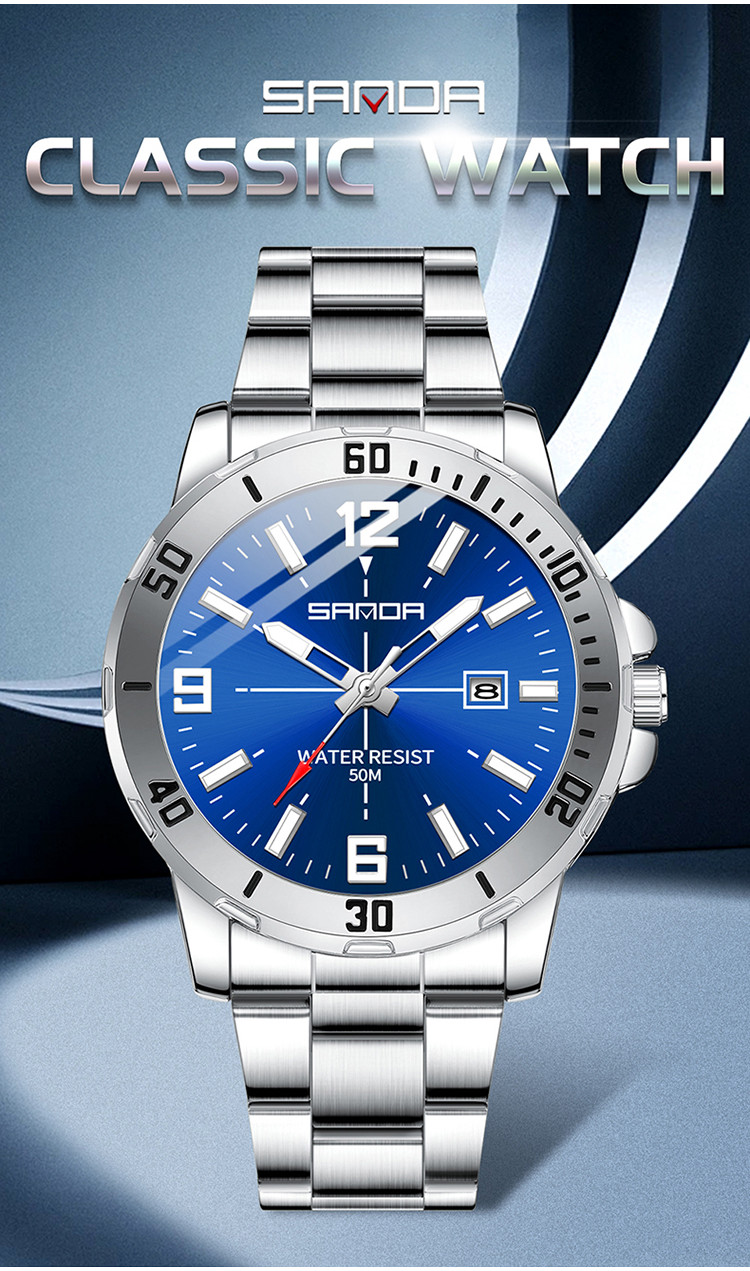 SANDA Simple Workplace Business Personality Quartz Watch Successful Men ...