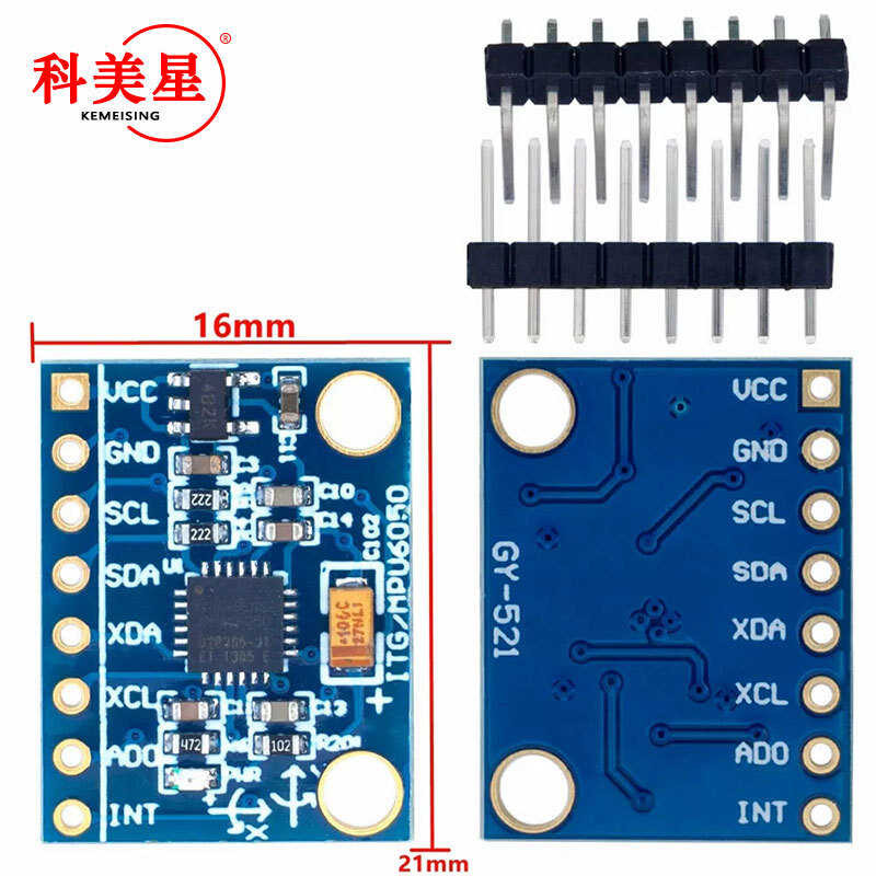 GY-521 tilt angle sensor MPU-6050 module three-axis acceleration gyroscope 6DOF module | Shopee ...