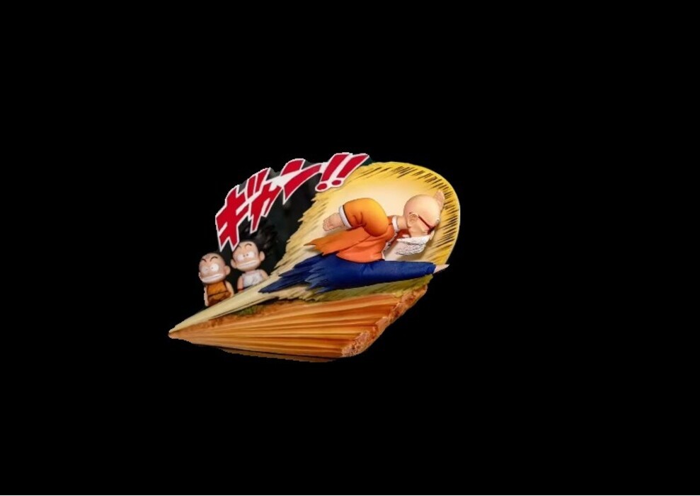 10Cm Dragon Ball Z Anime Figures Master Roshi Figure Goku Kril Cute ...