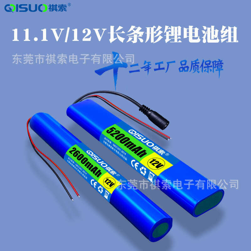 02 12V Lithium 11.1V Emergency LED Light, Kitchen Cabinet Sound 18650 ...