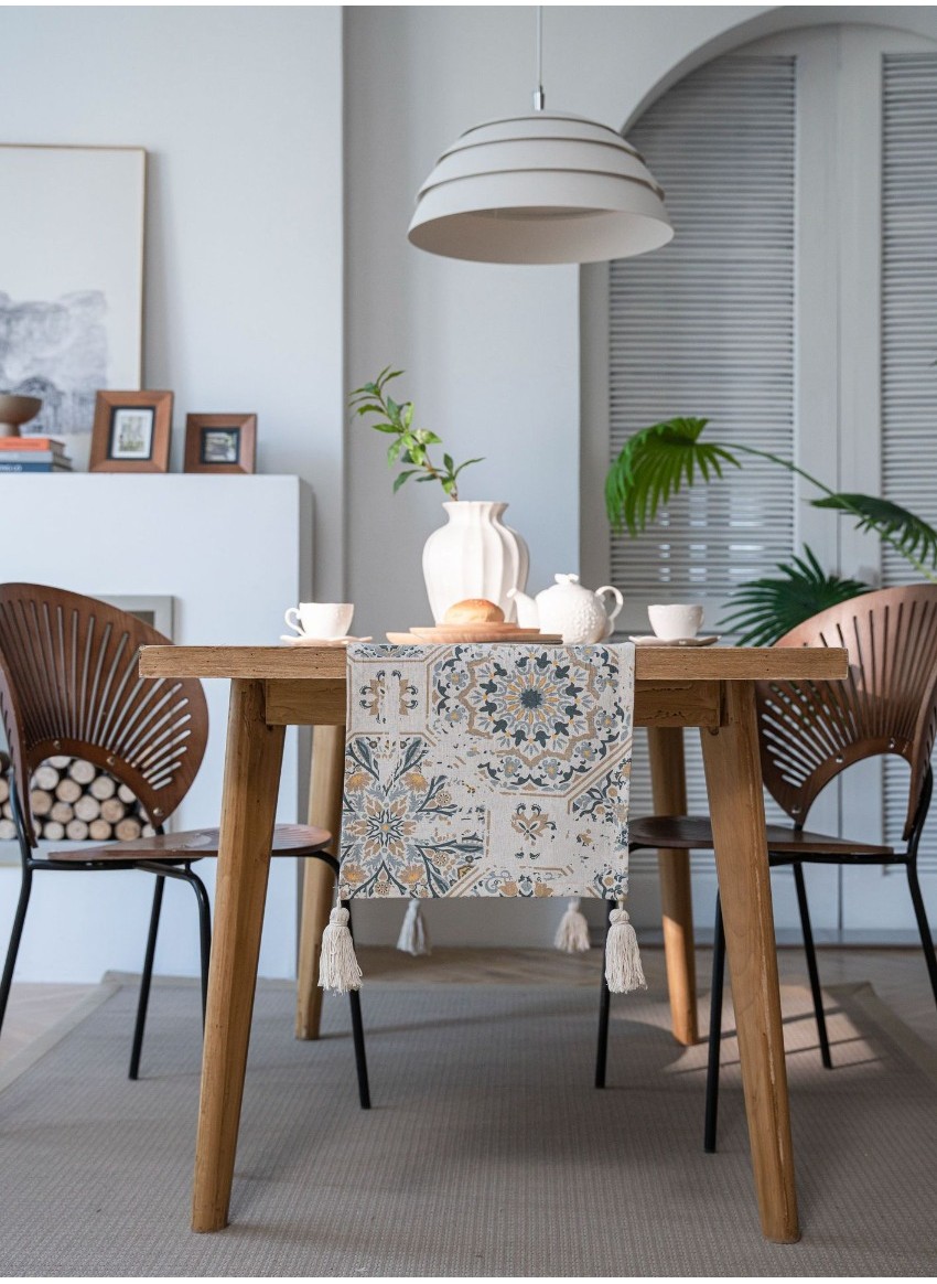 Vintage Table Runner Cloth 4 6 8 10 Seater Cotton Long Table Runners ...