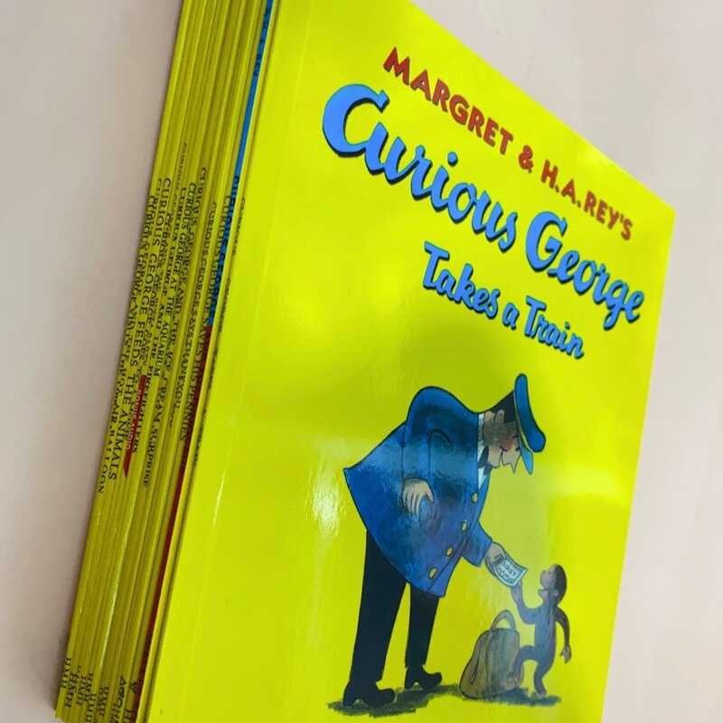 Curious George, complete set of 16 English stories in a box, with audio ...