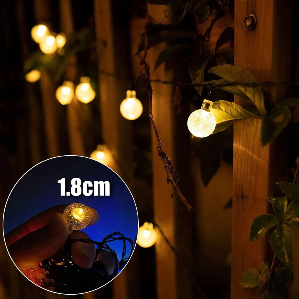 Modes 8 Solar Light Crystal ball 5M/7M/12M/22M LED String Fairy Lights ...