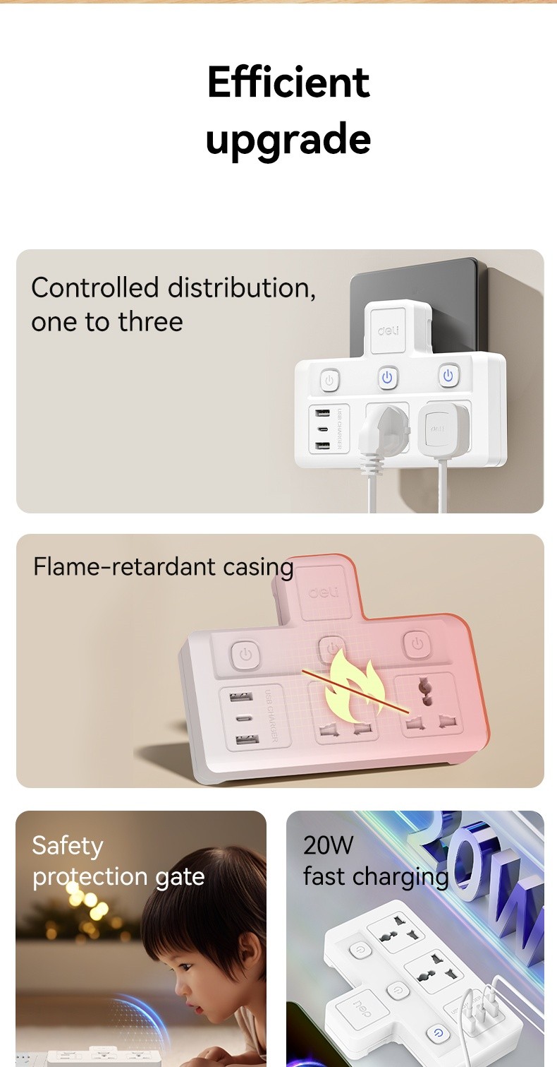 Vusign Universal Socket USB Converter Multifunctional Electric Power ...