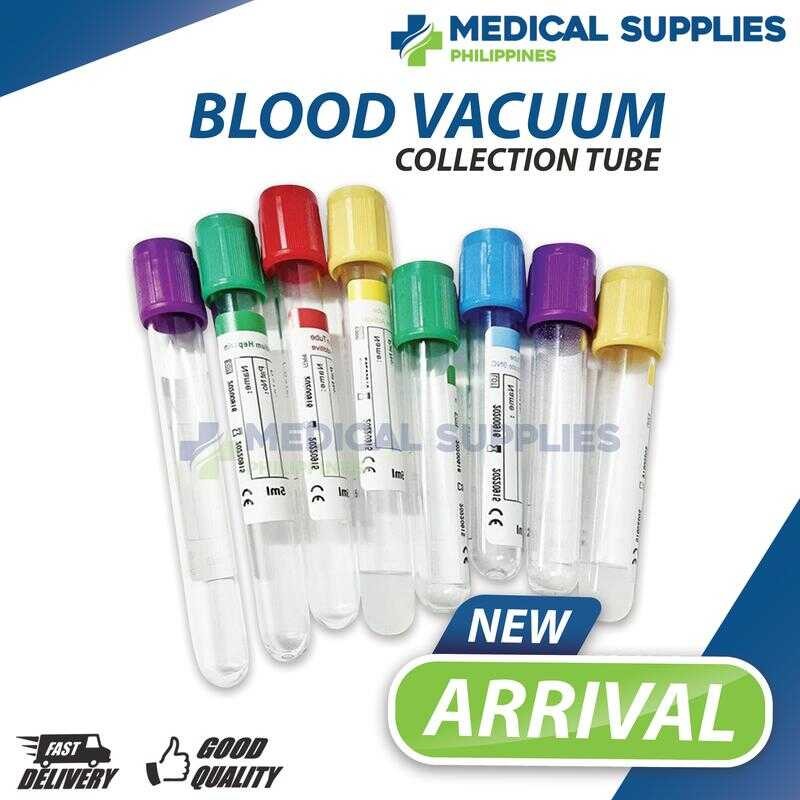 Blood Vacuum Collection Tube/ Edta, Red, Yellow, Green, Blue Top 3Ml ...