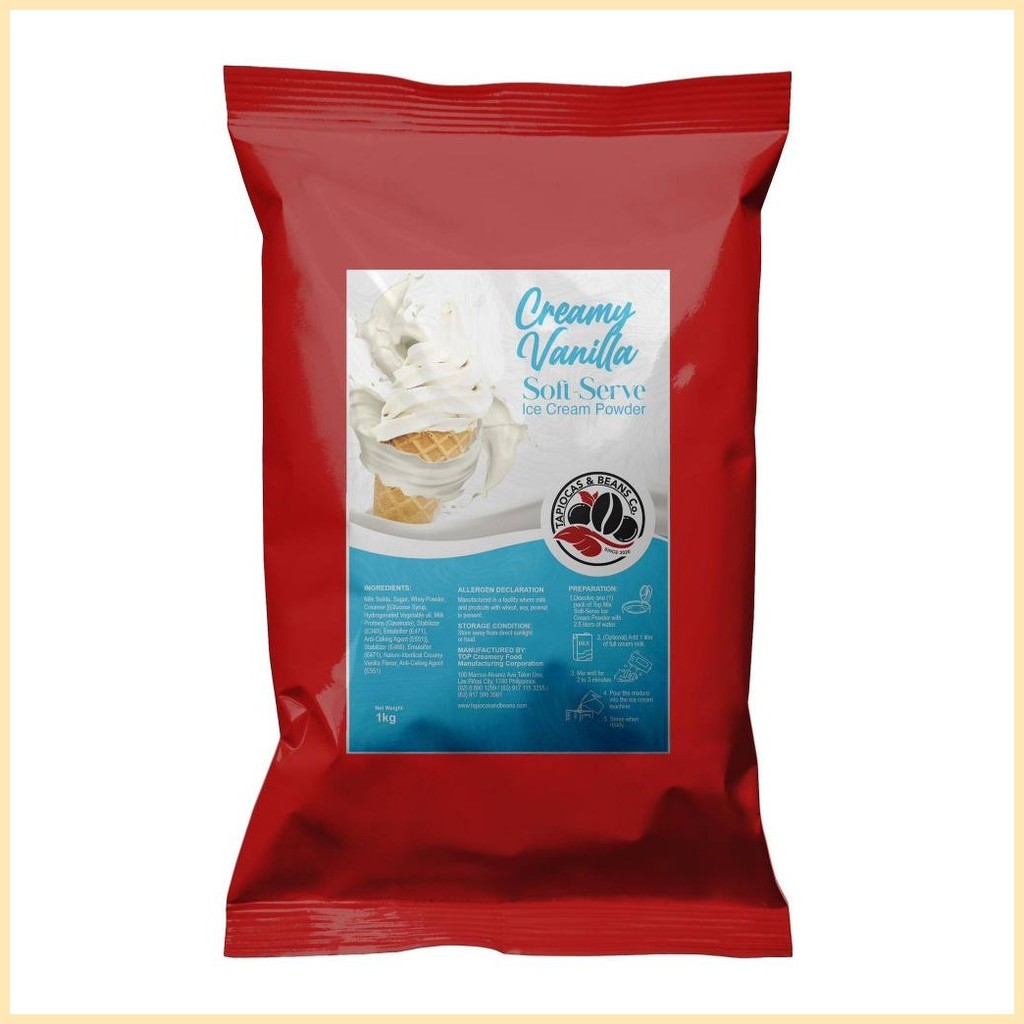 ♂ T&B Soft Serve Ice Cream Powder 1kg (vanilla,chocolate,ube,cheese ...
