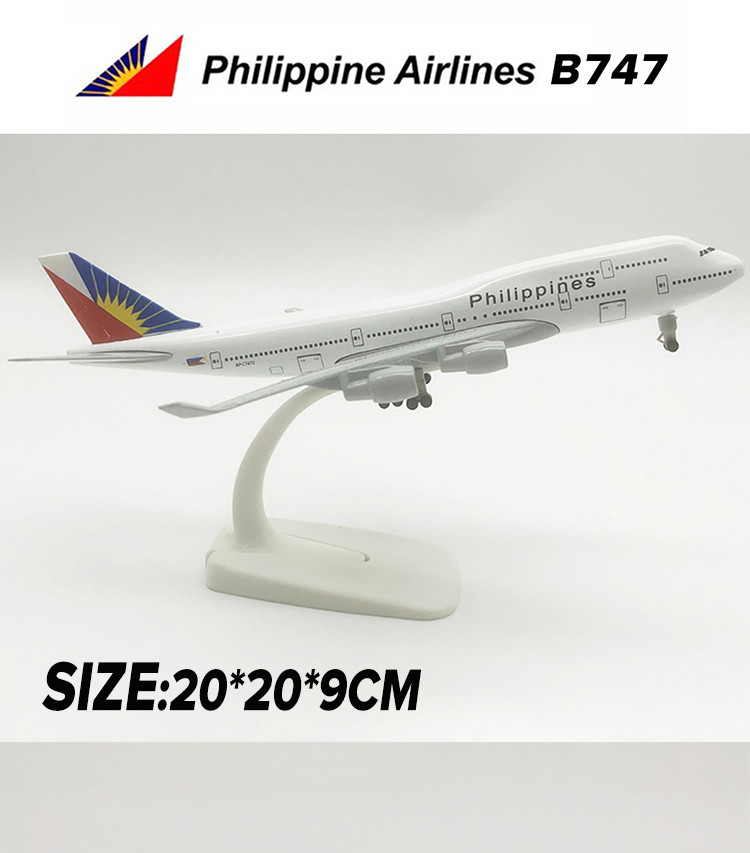20cm Philippine Airlines B747 Metal Diecast Airplane Plane Model ...
