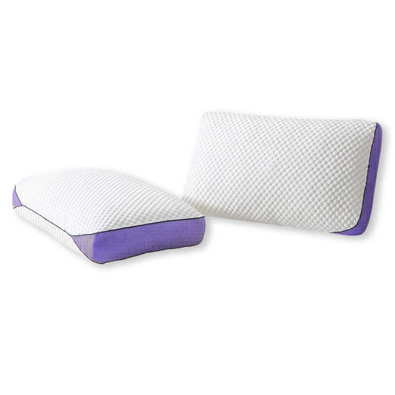 sponge High rebound memory cotton pillow with ice silk fabric splicing ...