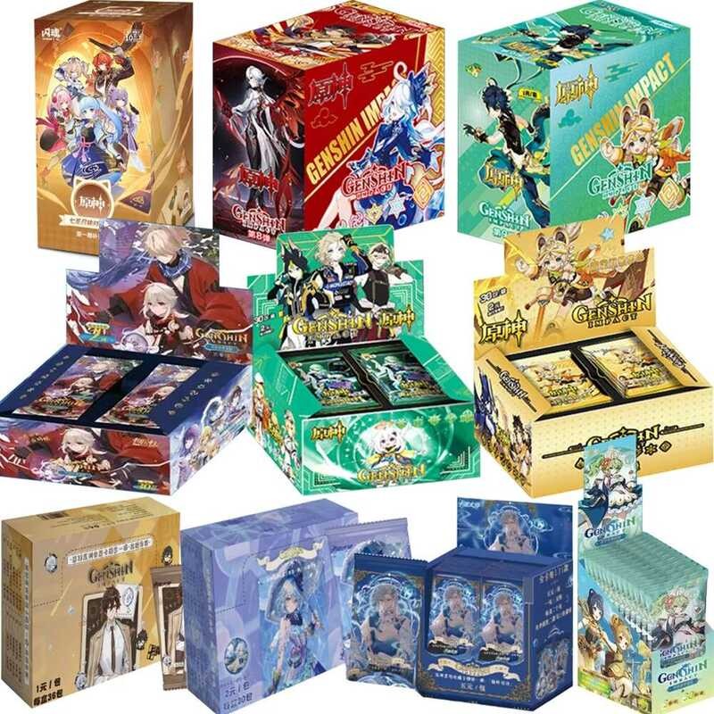 New Genshin ⭐ Impact Card Classic Limited Pure Gold Walnut Thunder ...