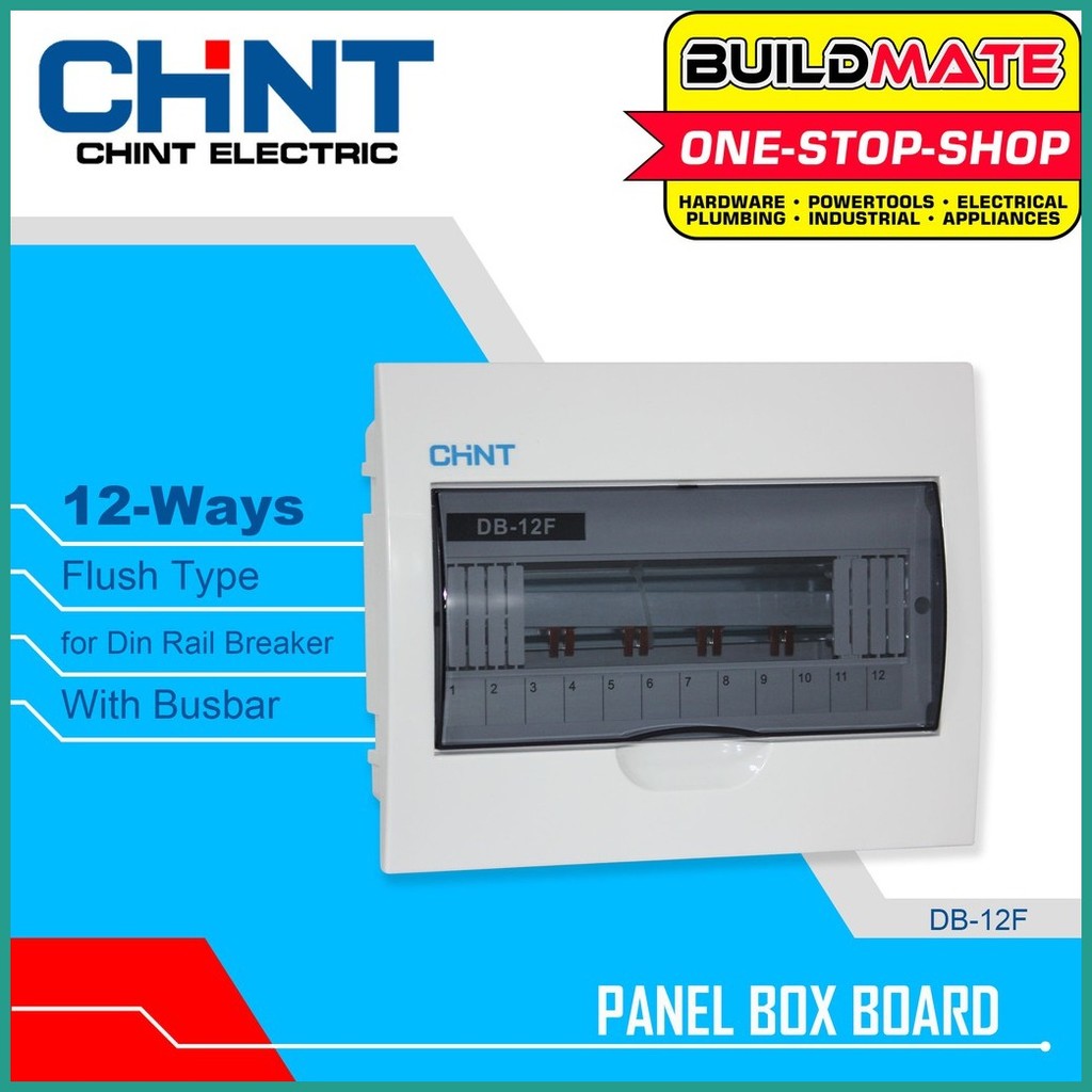 ∇ CHINT 12 WAYS FLUSH Type Panel Distribution Box Board for Din Rail ...