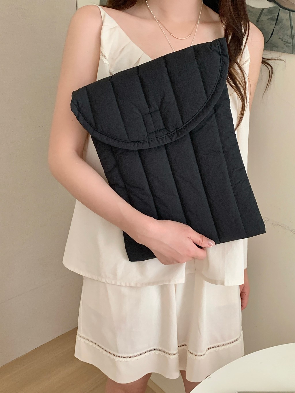 Laptop Bag Ins Fashion Black Tuck Cotton Tablet PC Liner Package ...