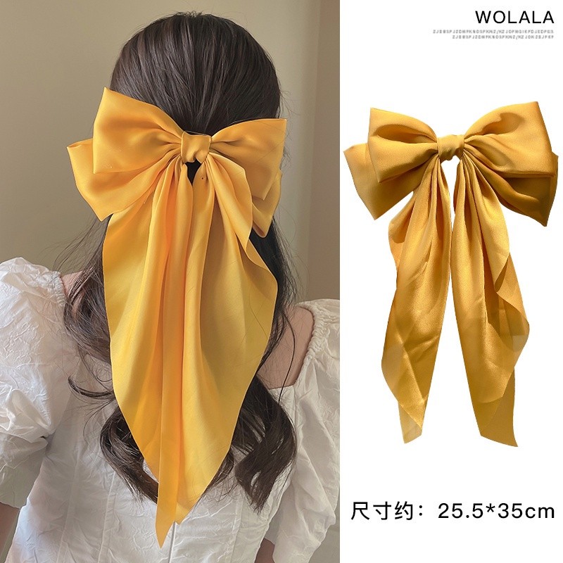 Long Bow Hair Clip Big Ribbon Hair Pin Elegant Fashion Hair Accessory ...