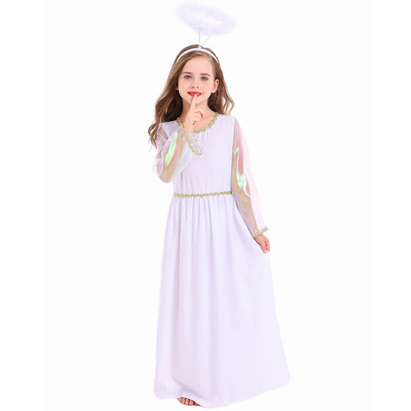 Greece Goddess White Dress For Kids Girl Angel Elf Greek Roman Fairy ...