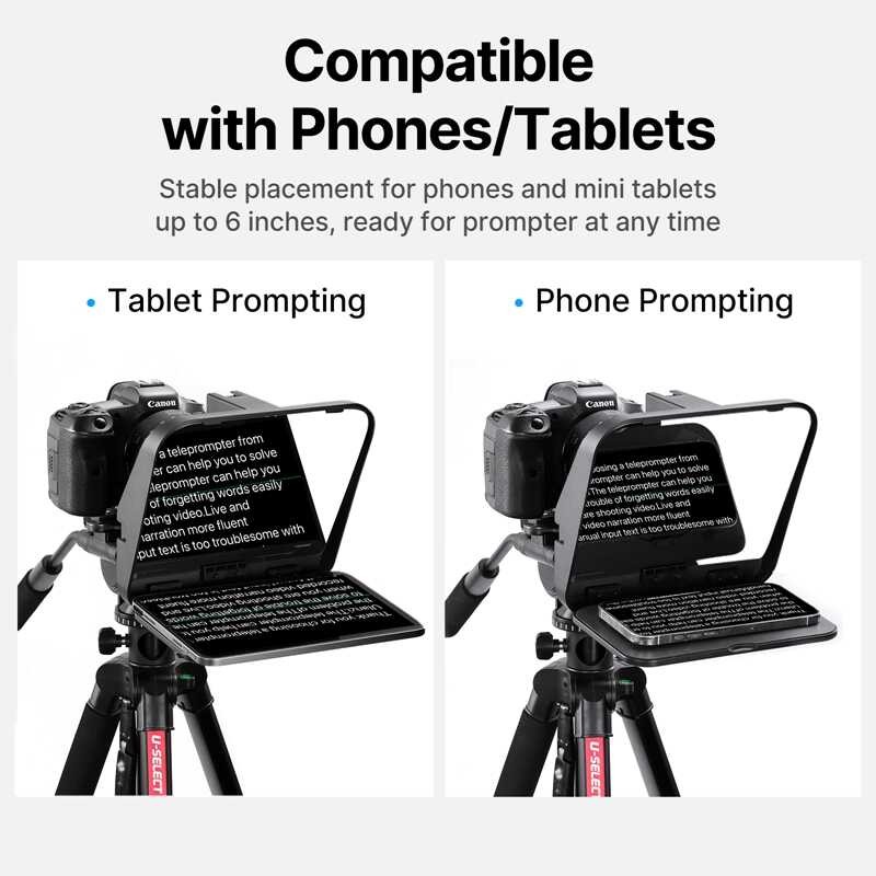SK Ulanzi Rt02 Teleprompter Portable Mini Collapsible Prompter Para Sa ...