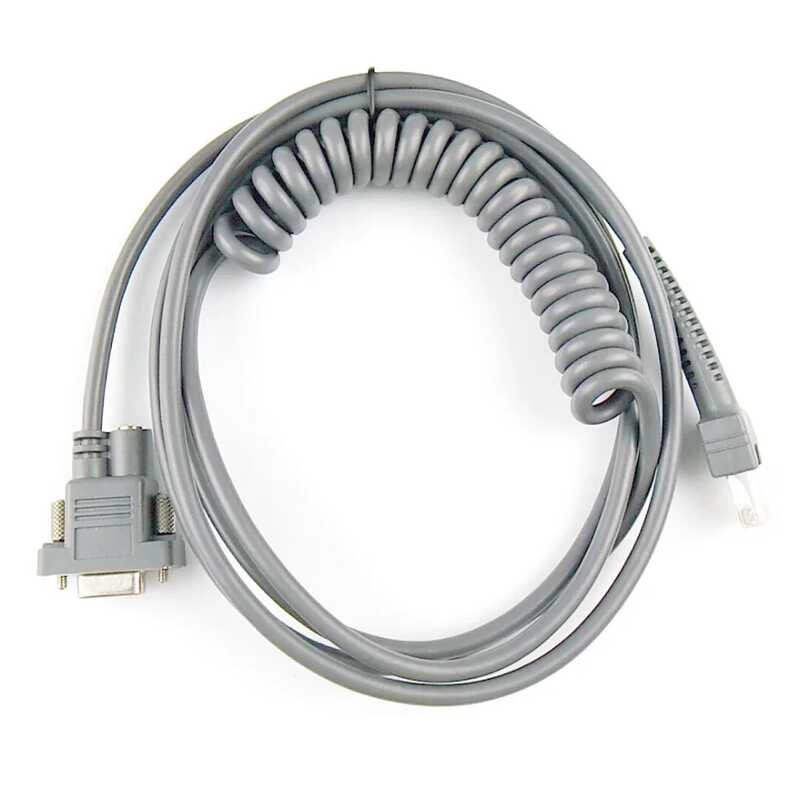 Scanner Rs232 Barcode Spiral Coil Serial Db9 Cable 3M 9Ft Cba-R02 ...