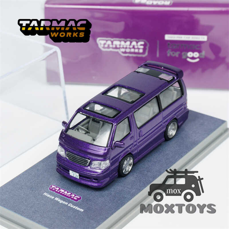 Works 1:64 Tar Hiace Wagon Custom Purple Diecast Model Car | Shopee ...