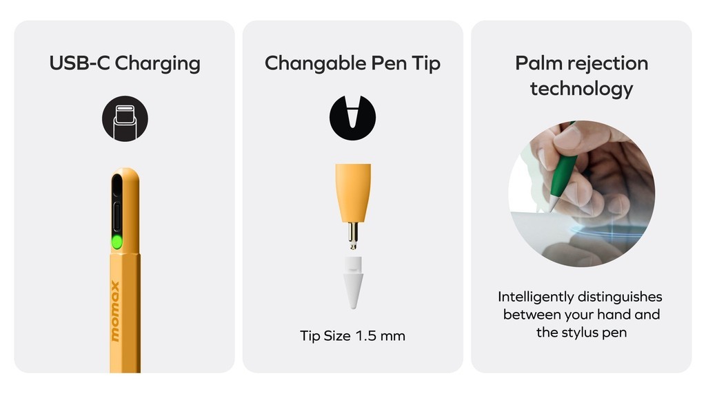 Momax Magnetic Stylus Pen Mag.Link Pop Magnetic Active Stylus Pen Touch ...