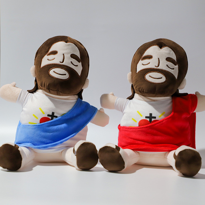 38CM Breath Jesus Soothes Plush Toy for Kids Soft Soothing Jesus ...