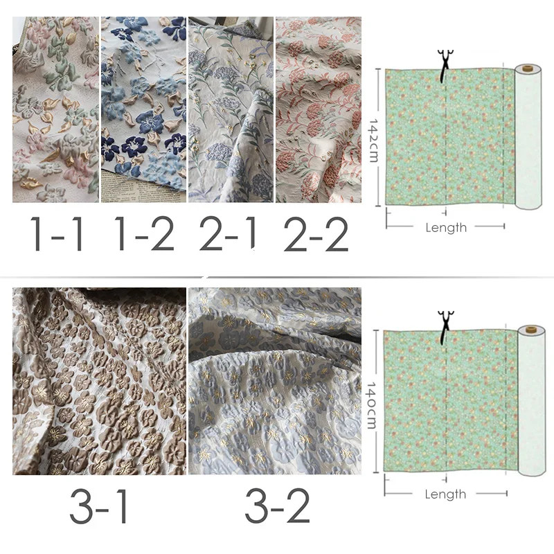 1m 3D Yarn Dyed Jacquard Gold Embossed Bubble Fabric Soft Elegant Tutu ...