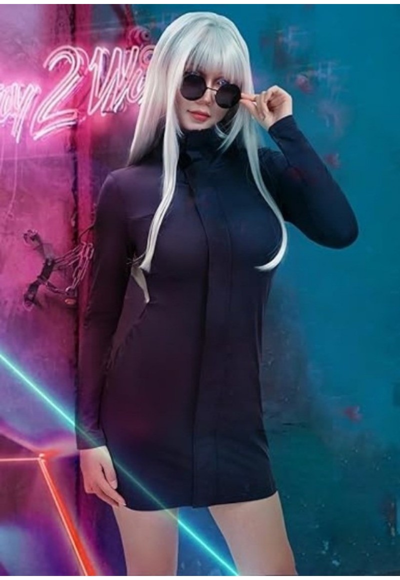 Anime Jujutsu Kaisen Gojo Satoru Cosplay Female Uniform Halloween ...