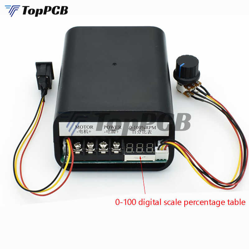 dc PWM motor speed controller max 60A CW CCW digital display 0~100% adjustable drive module ...