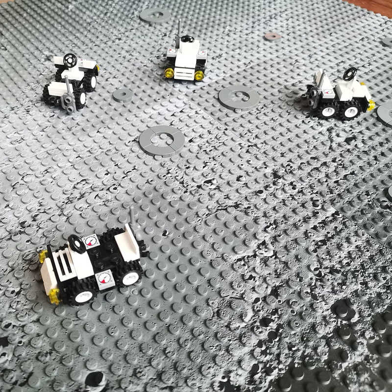 Inch 10 Space Baseplate 32X32 Small Dot Building Block Mars Moon Base Lunar Rover Plate | Shopee ...