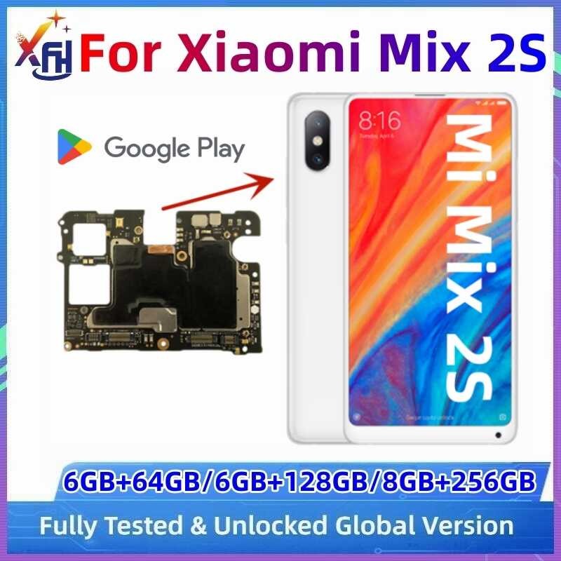Motherboard MB For Xiaomi Mi MIX 2S, 64 Gb, 128 Gb, 256 GB Rom, Unlocked Mainboard, With Google ...