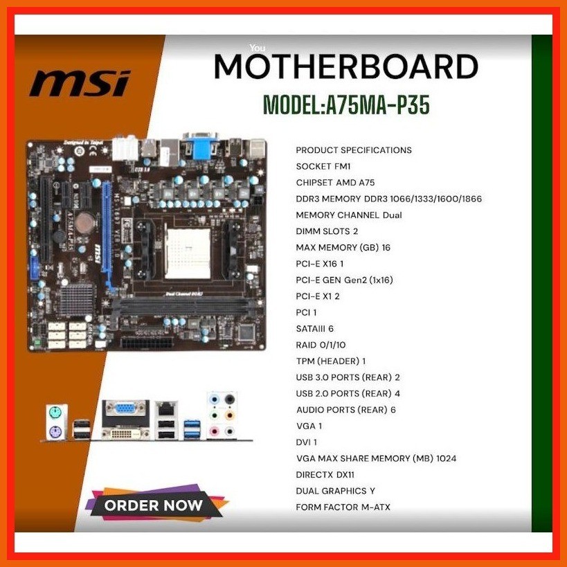 MOTHERBOARD SOCKET FM1/AM3(PRE-OWMED) | Shopee Philippines