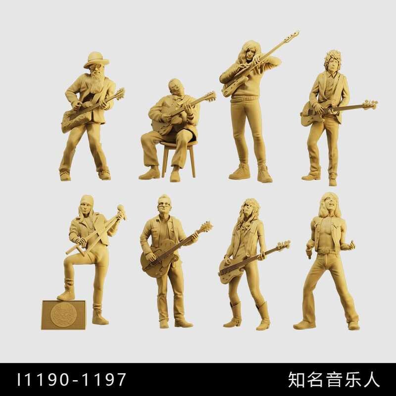 Pinagkilala musikero: Rock Guitar Bassist 1/64 Doll Handmade 1:43 ...