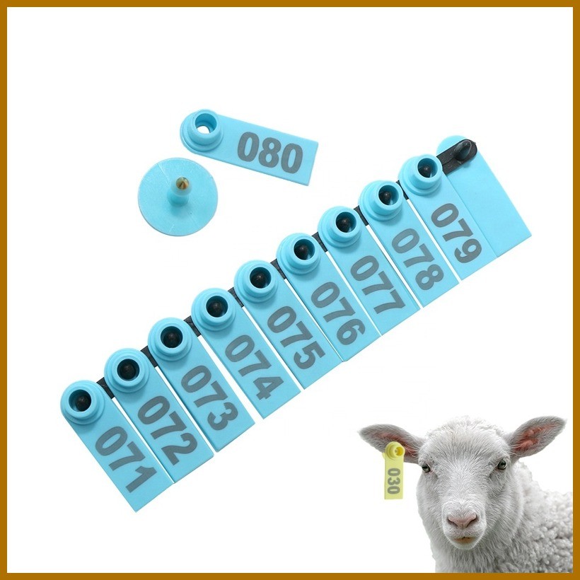 25Pcs Animal Sheep Livestock ear tag Lables with Numbers Identification ...