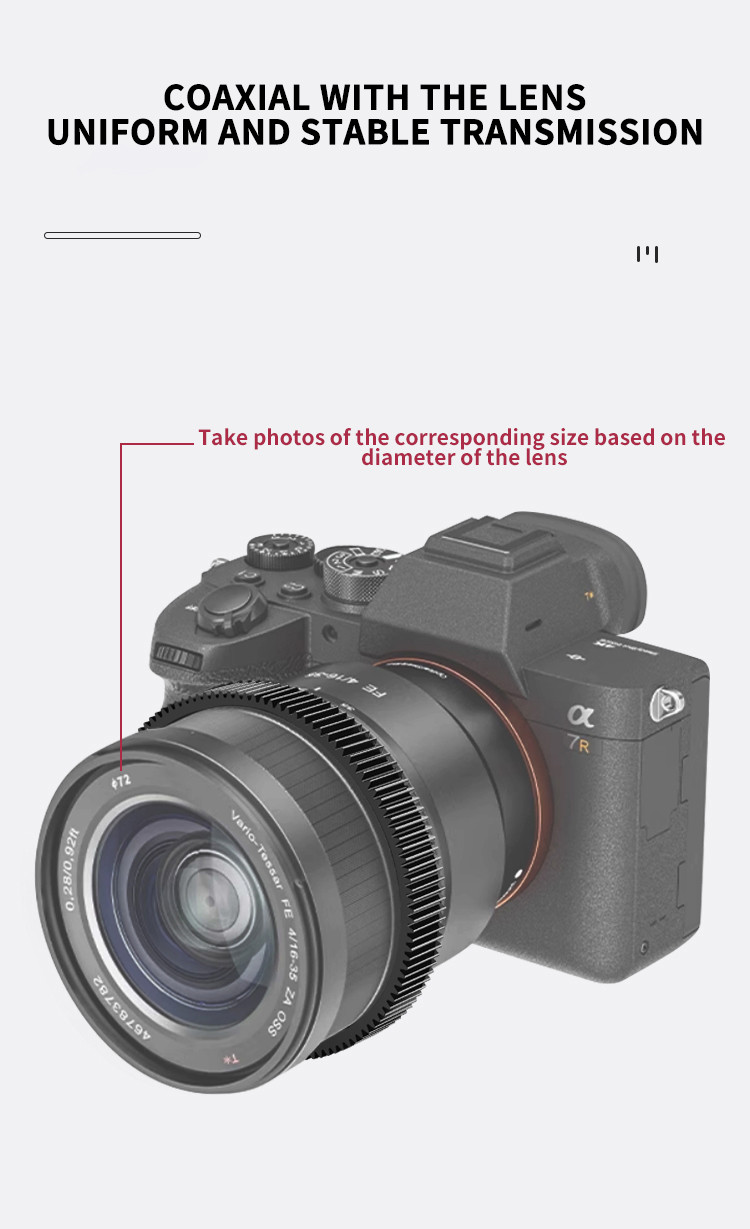 For DSLR Camera Seamless Focus Gear Ring 360 Rotation Follow Focus Ring ...