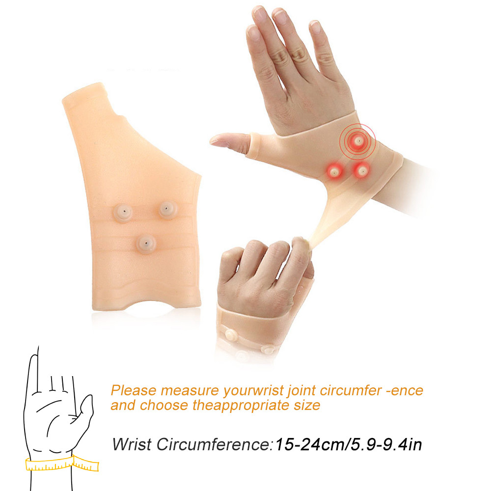 1Pcs Magnetic Silicone Gel Wrist Brace Glove Support Protect Working ...