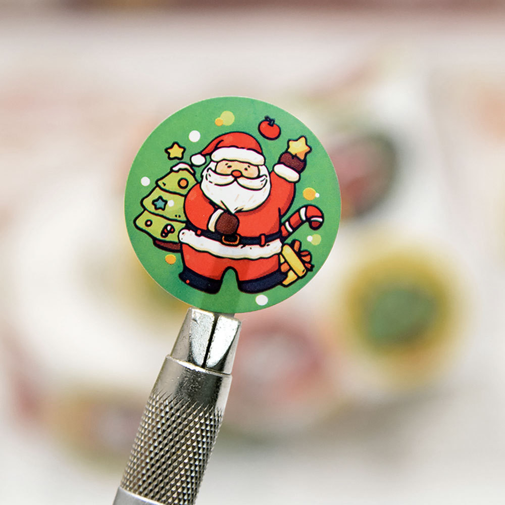 Cute Cartoon Christmas Theme Gift Label Sticker Sticker Sticker Kawaii ...