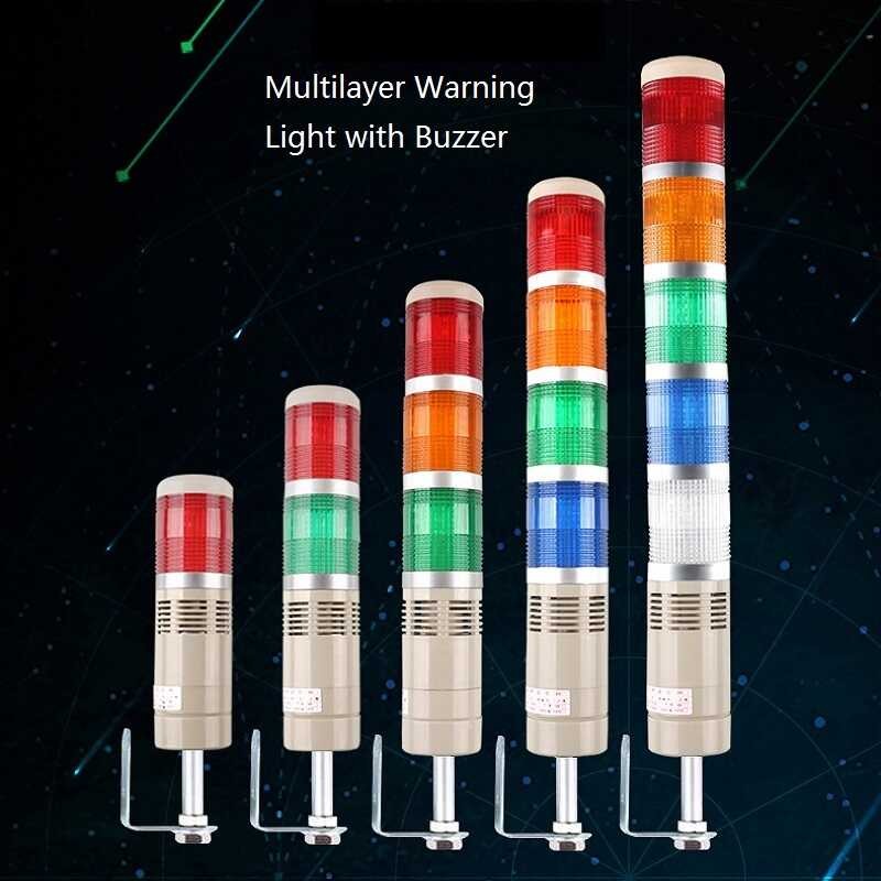 Multilayer Industrial Safety Stack Alarm Lamp Side Hanging LED Signal Tower Warning Light Dc12v ...