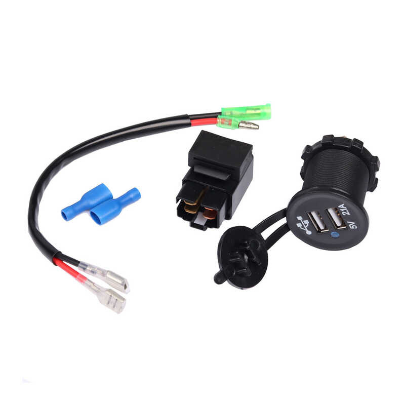 88F For Kawasaki Ninja 400 650 Versys 300 Motorcycle Dual Socket USB ...