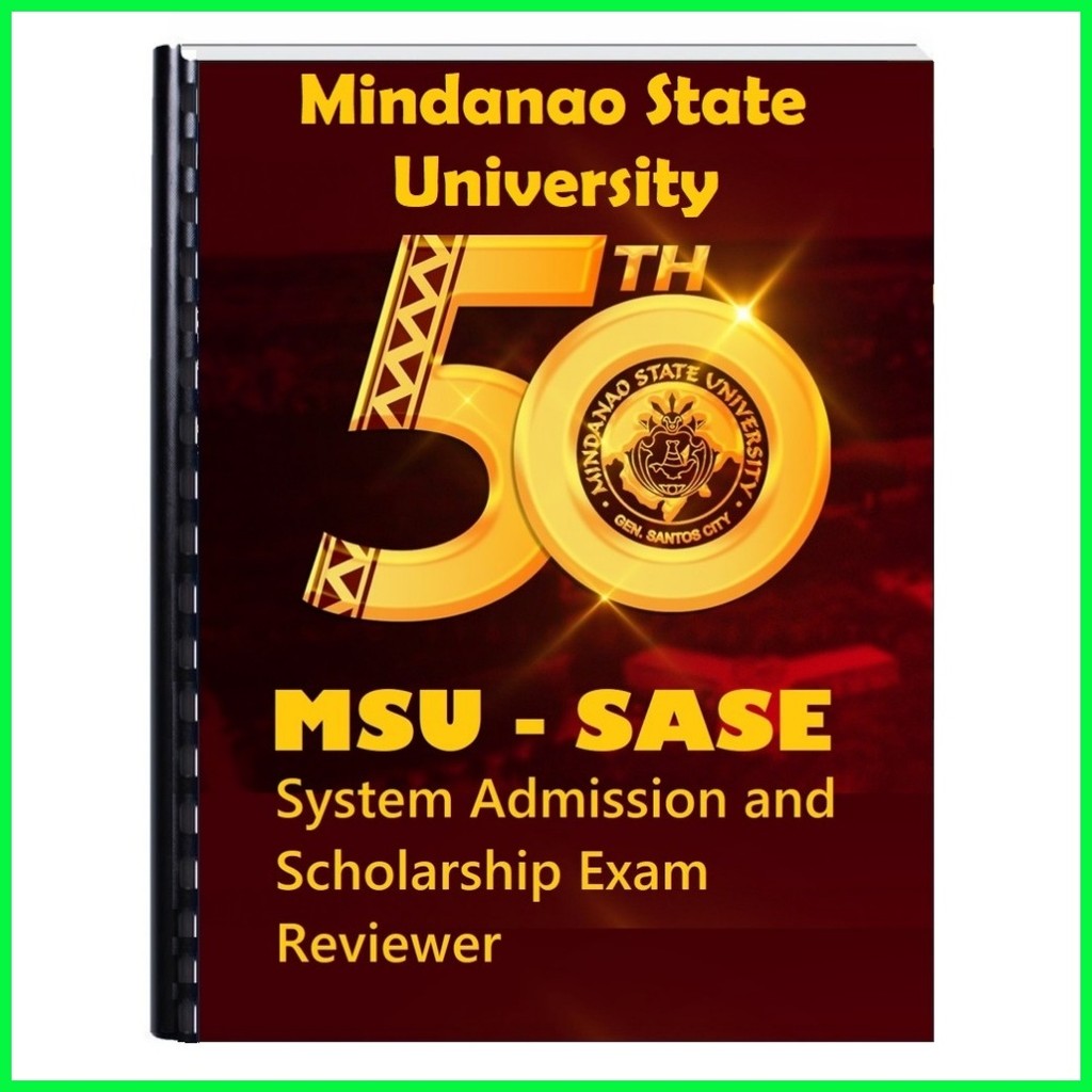 ۞ MSU - SASE System Admission and Scholarship Exam Reviewer 2024 ...