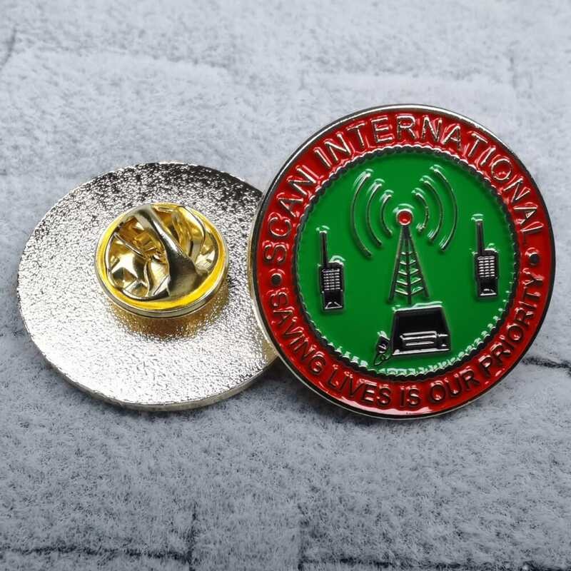 Gold COD Fashion Plated Enamel SCAN Collar Brooch Pin Size 1 Inch ...
