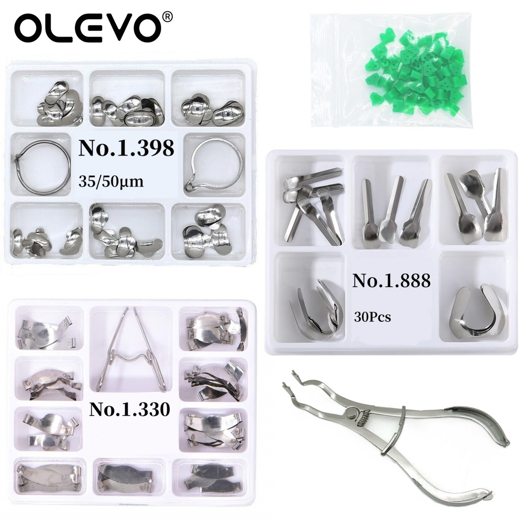 Dental Matrix Sectional Metal Matrices Band Clip Contoured System ...