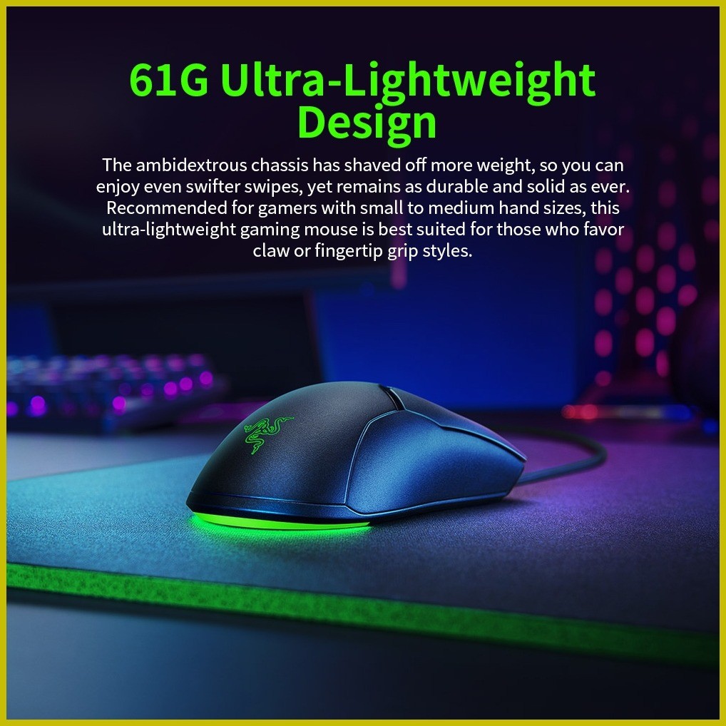 Original Razer Viper Mini Gaming Mouse 8500DPI Ultra-light RGB Light ...