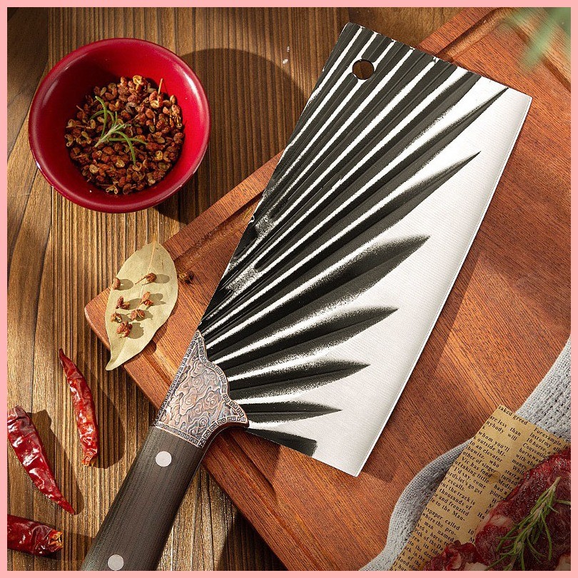 Butcher Knife Bone Chopping Knife Stainless steel kitchen knife Hand ...