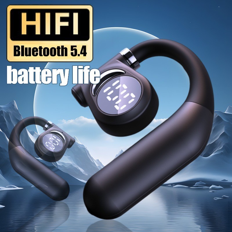 Bone Conduction Wireless Headset - Type-C Charging Sports Earhook ...