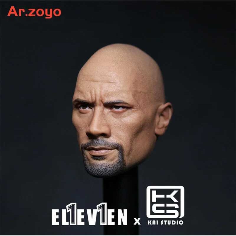 Eleven 1/6 Dwayne Johnson Sculpt Blad Male Soldier Head Carving Model ...