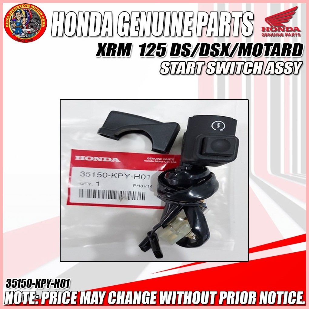 XRM 125 DS/DSX/MOTARD START SWITCH ASSY (HPI) (GENUINE: 35150-KPY-H01 ...