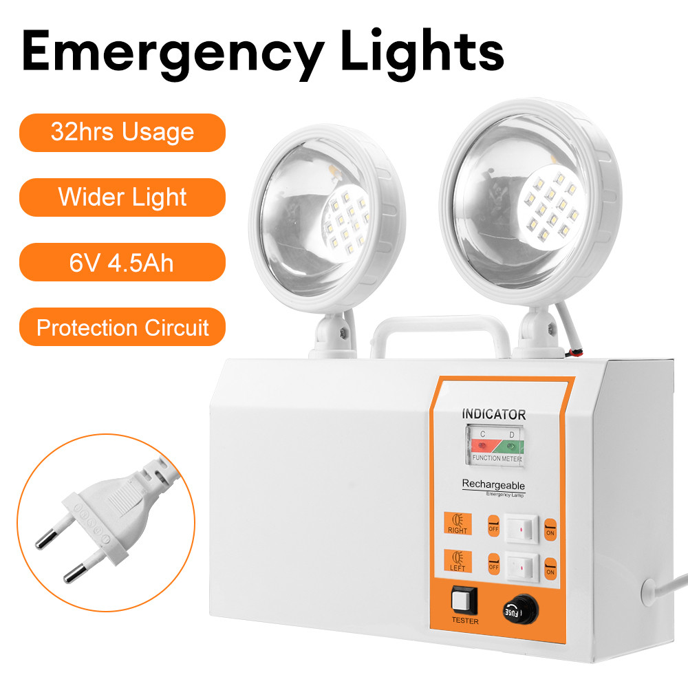 【COD】Twinhead Fire Emergency Light Rechargeable Twin Head LED Automatic ...